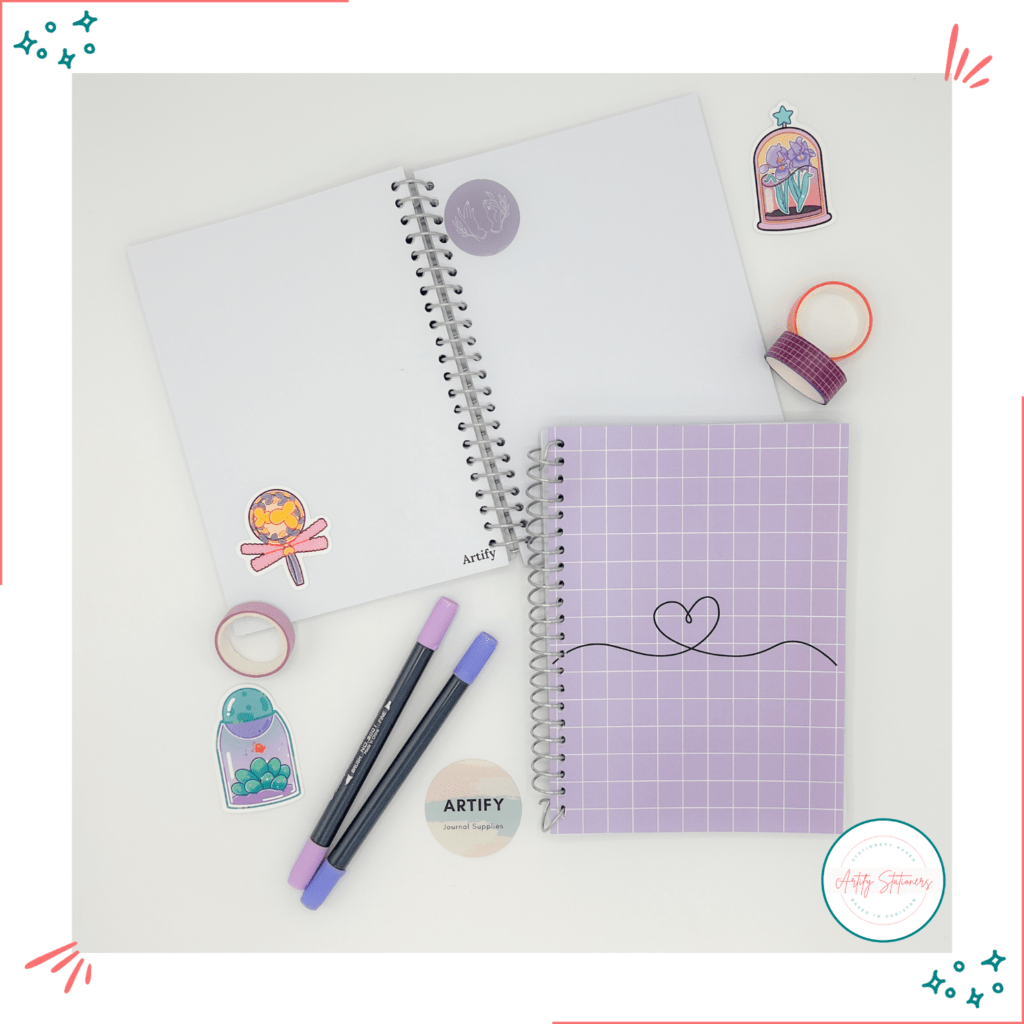 Heart Line Art Notebook - artifystationers.com